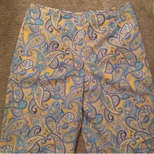 Boston Proper | Pants & Jumpsuits | Boston Proper Paisley Capri Pants ...